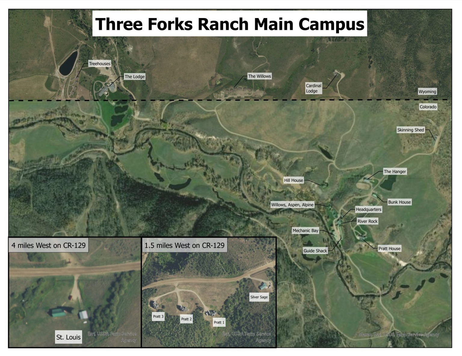 Maps for Fly Fishing, Skiing & More at Three Forks Ranch
